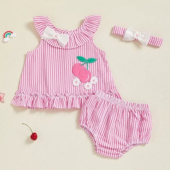 Matching Sets | Cherry Baby Girls Tunic Bloomers Outfit Set | Poshmark